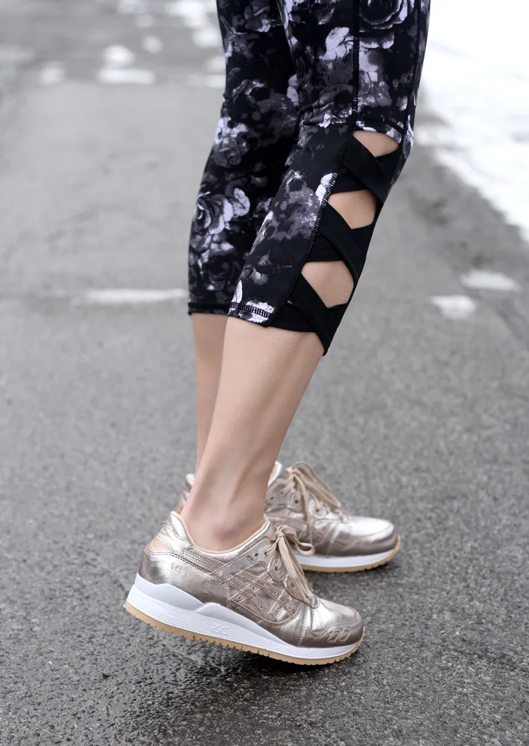 Asics Rose Gold Sneakers & New Workout Wear Outfit for 2017
