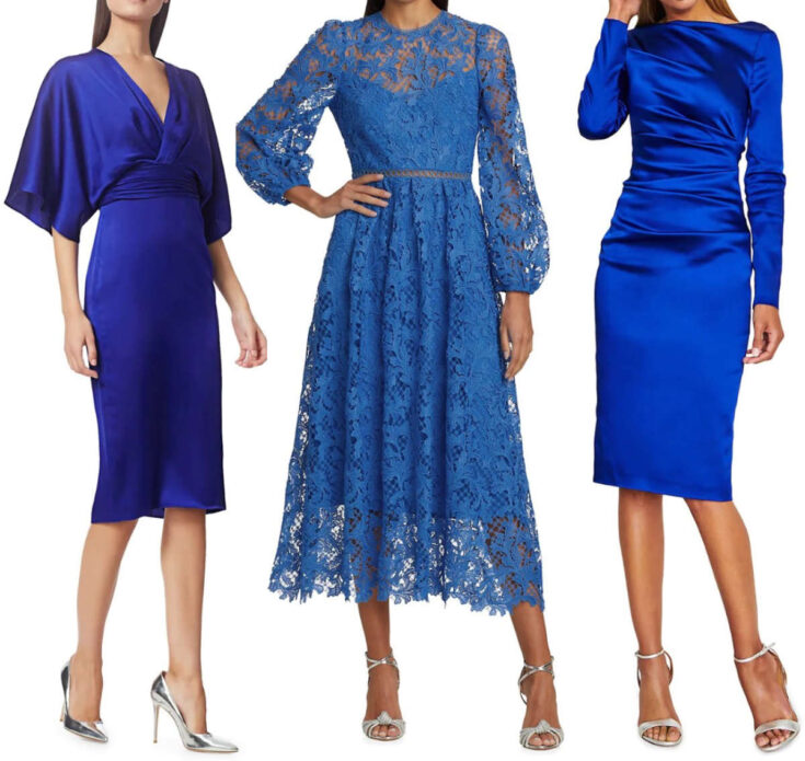 Showing you what color shoes for blue dresses & royal blue dresses look ...