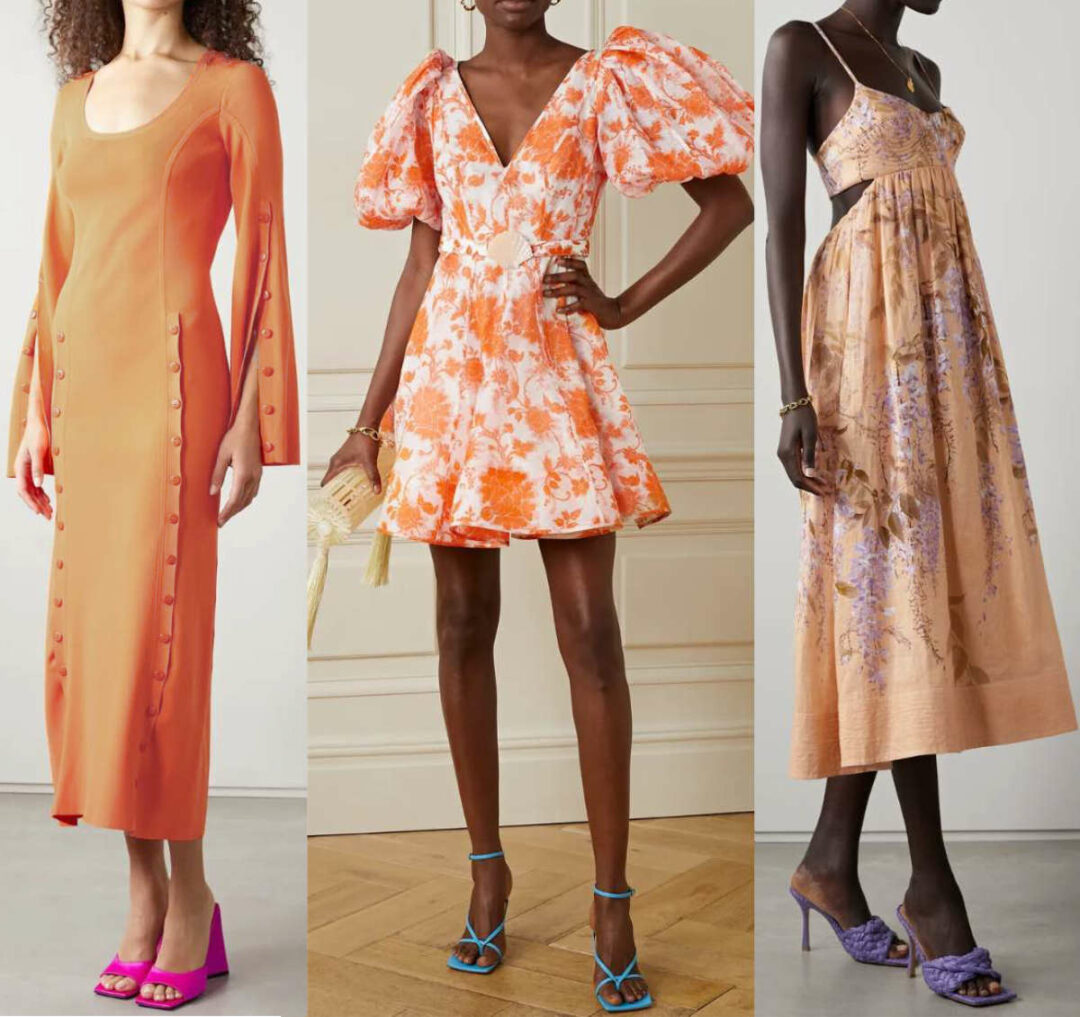 10 Best Color Shoes to go with Peach Dresses & Outfits - A Color Guide