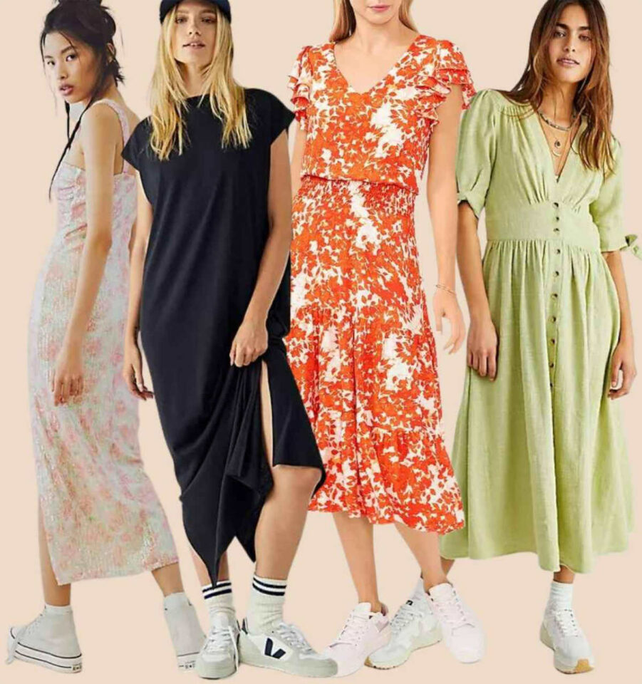 What Shoes to Wear with a Midi Dress - 15 Midi Dress Outfit Ideas