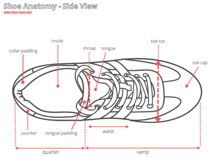 Shoe Anatomy Guide - 40+ Different Parts of a Shoe with Names & Images